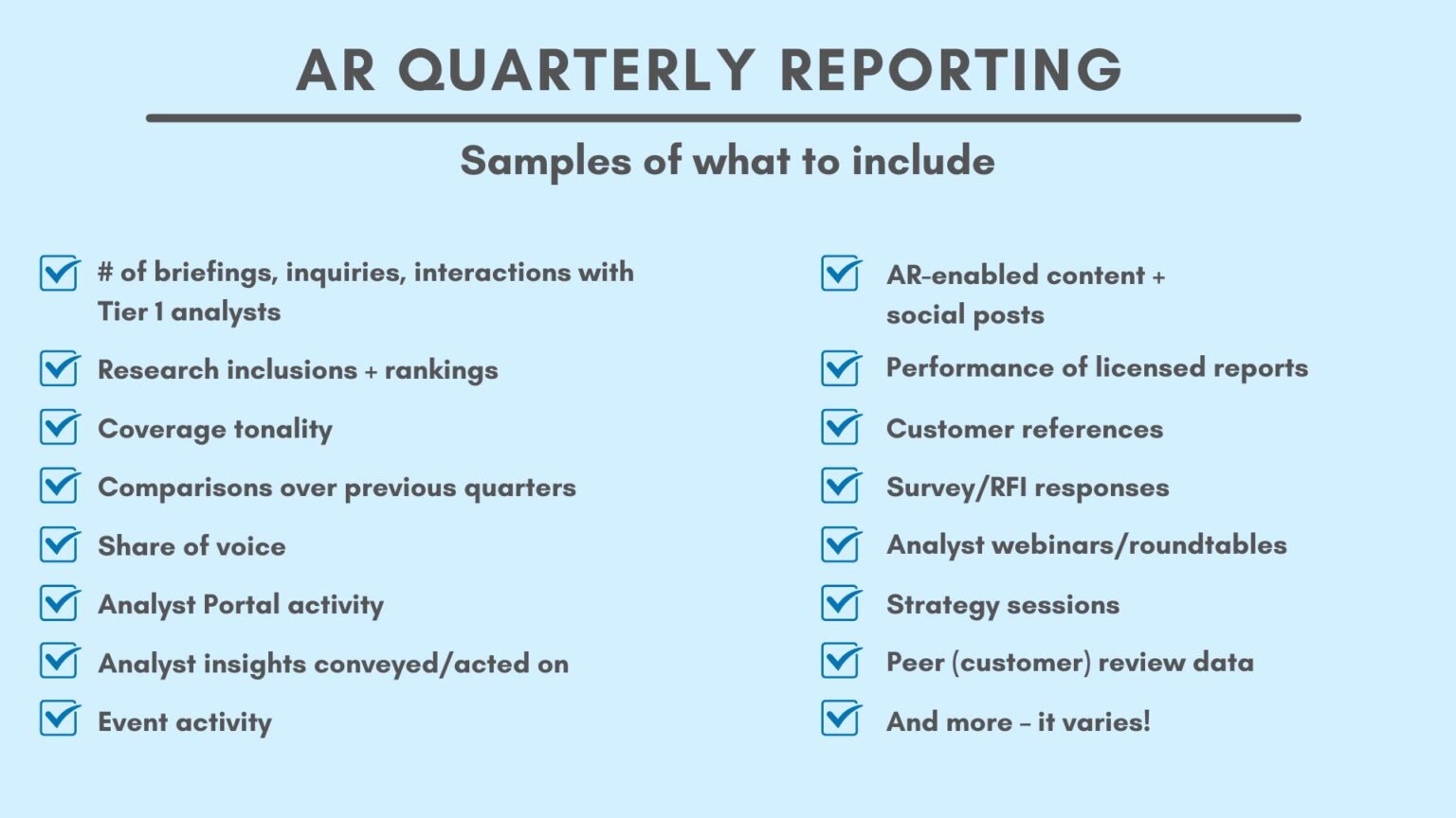 Quarterly Analyst Relations Reporting: Your How-To Guide | ARInsights